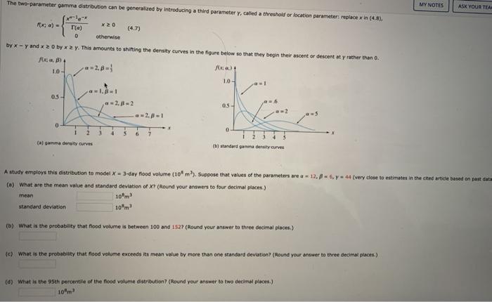 Solved The two-parameter gamma distribution can be | Chegg.com