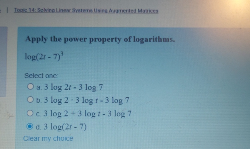 Solved Topic 14: Solving Linear Systems Using Augmented | Chegg.com