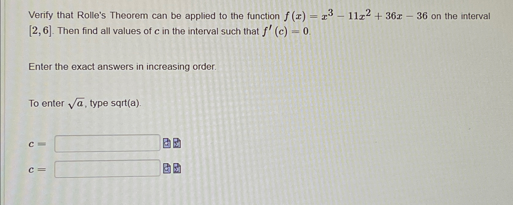Solved Verify that Rolle's Theorem can be applied to the | Chegg.com