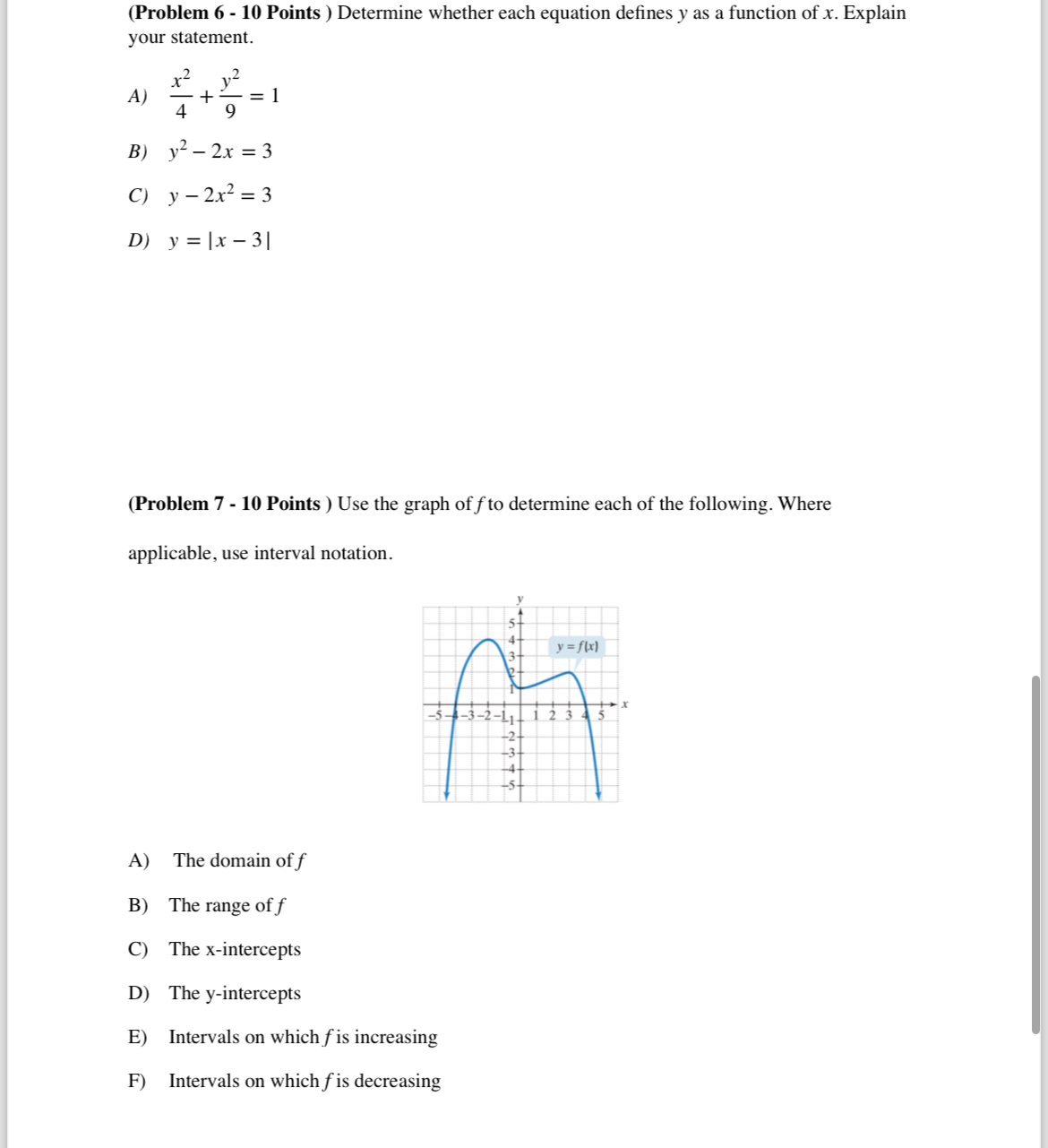 Solved (Problem 6 - 10 ﻿Points ) ﻿Determine whether each | Chegg.com
