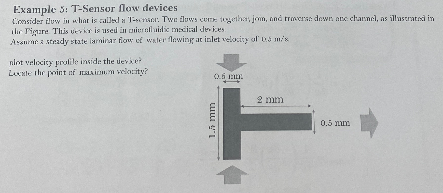 Example 5: T-Sensor flow devicesConsider flow in what | Chegg.com