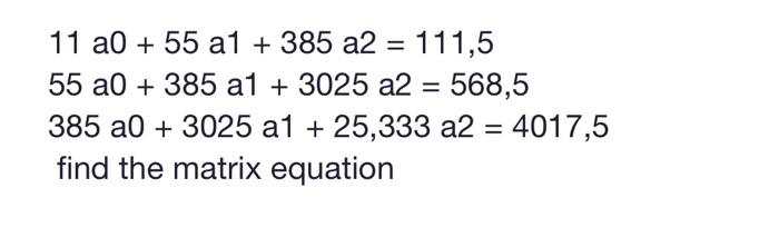 Solved 1. find the values a0 , a1, a22. find the values | Chegg.com