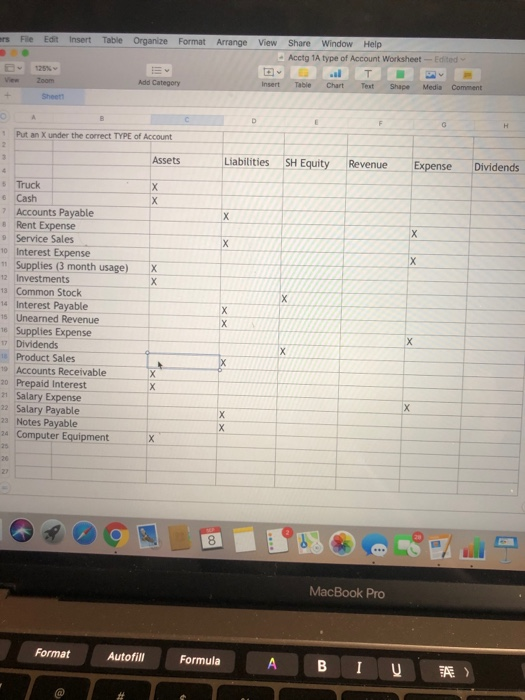 Solved ors File Edit Insert Table Organize Format Arrange | Chegg.com