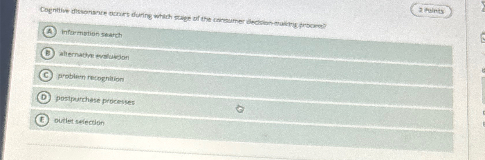 Solved Cognitive dissonance accurs during which stage of the | Chegg.com