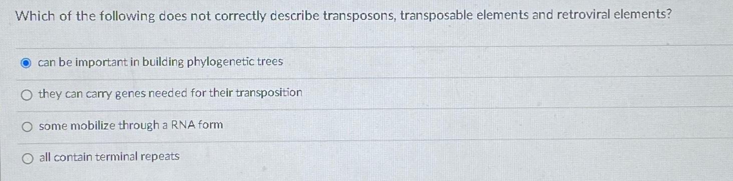 Solved Which of the following does not correctly describe | Chegg.com
