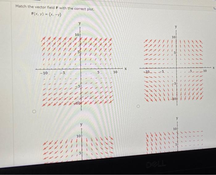 Solved L Match the vector field F with the correct plot. | Chegg.com