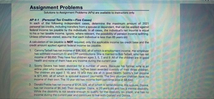 Solved Assignment Problems Solutions to Assignment Problems | Chegg.com