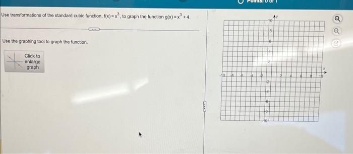 Solved Uso transformations of the standard cubic function, | Chegg.com