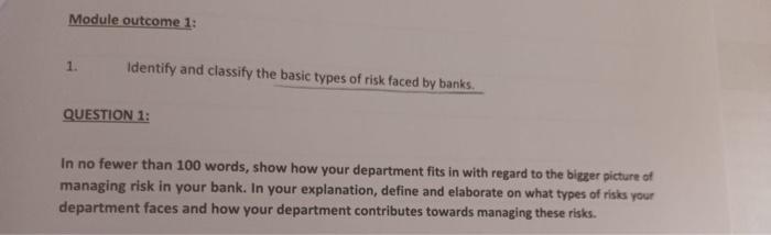 Solved 1. Identify and classify the basic types of risk | Chegg.com