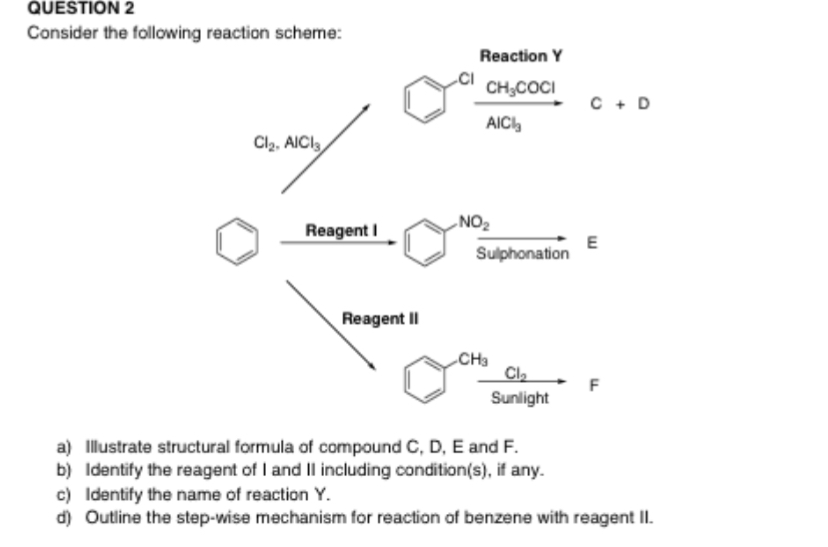 QUESTION 2Consider the following reaction scheme:a) | Chegg.com