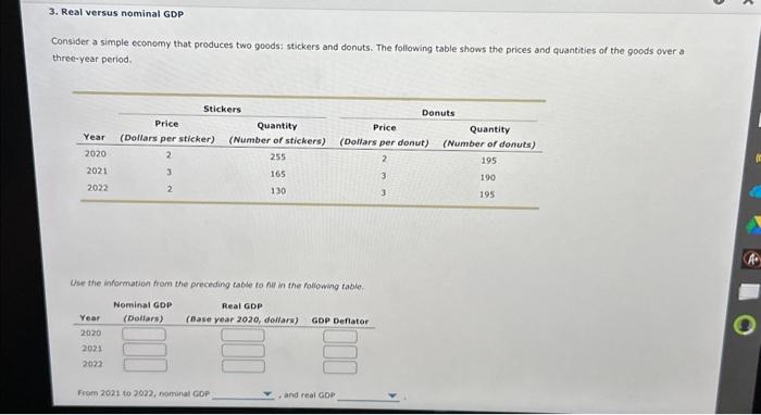 Solved Consider a simple economy that produces two goods: | Chegg.com
