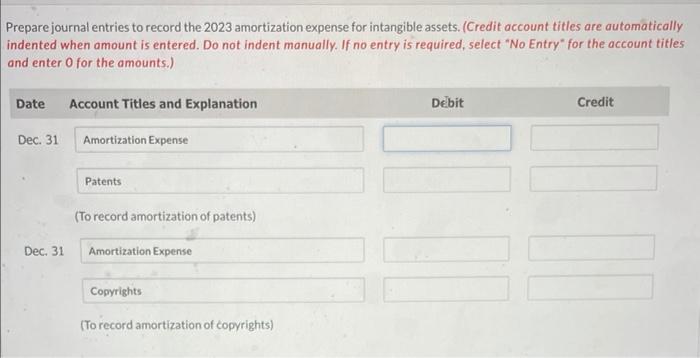 Solved The intangible assets section of Concord | Chegg.com