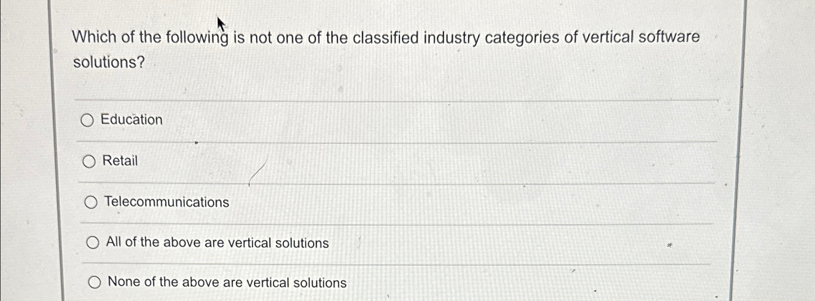 Solved Which of the following is not one of the classified | Chegg.com