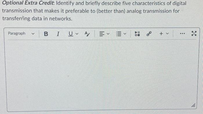 Solved Optional Extra Credit. Identify and briefly describe | Chegg.com