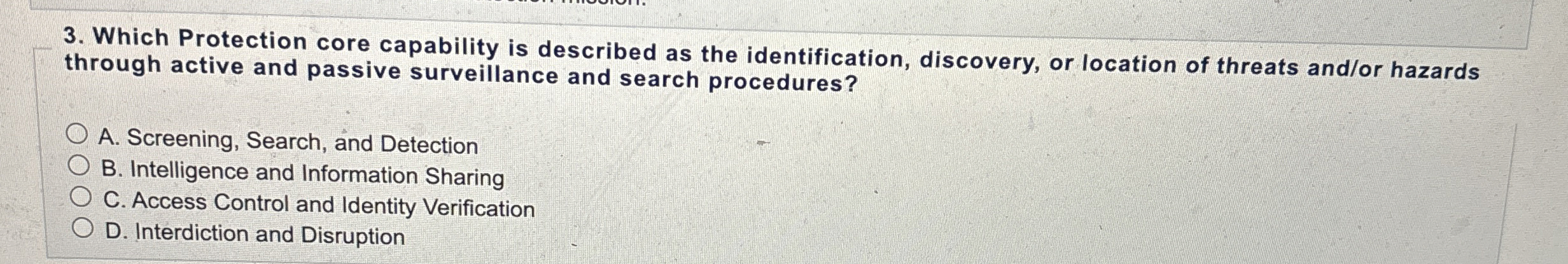 Solved Which Protection core capability is described as the | Chegg.com