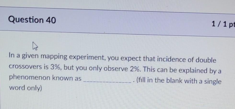 Solved In a given mapping experiment, you expect that | Chegg.com