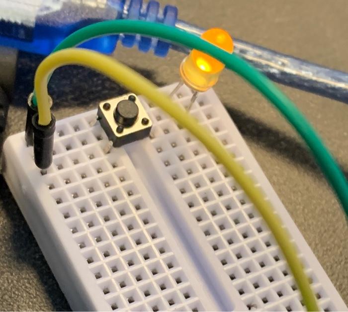 Solved Write an Arduino program that makes the button act | Chegg.com