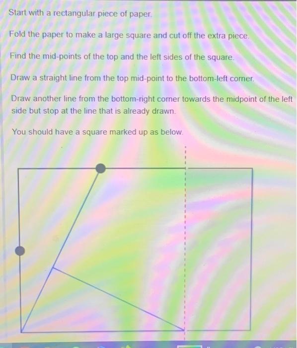 Solved Start with a rectangular piece of paper. Fold the | Chegg.com