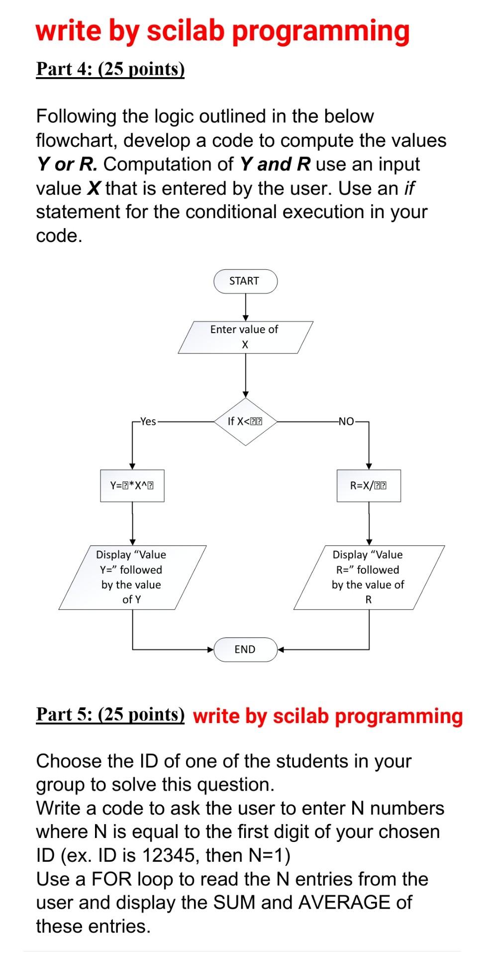 Solved Write by scilab programming My id is 59708 My id is | Chegg.com