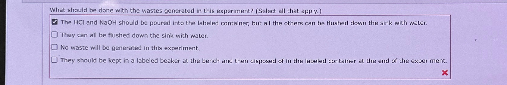 What should be done with the wastes generated in this | Chegg.com