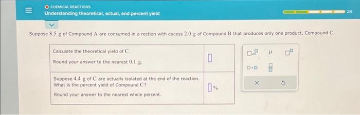 Solved O CHEMICAL REACTIONS Understanding theoretical, | Chegg.com