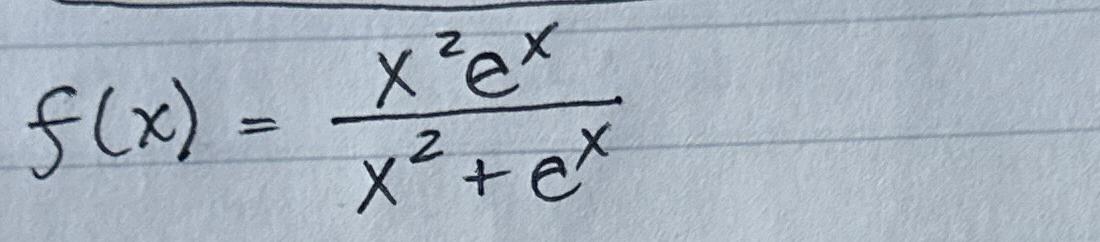 Solved f(x)=x2exx2+ex | Chegg.com