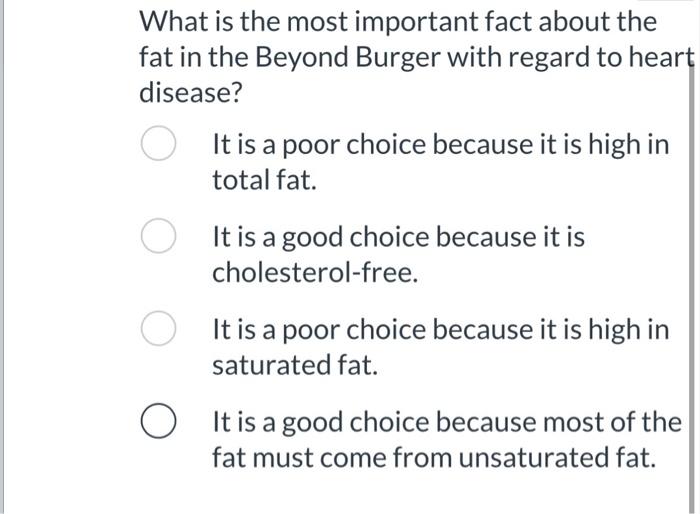 Solved Beyond Burger What is the most important fact about | Chegg.com