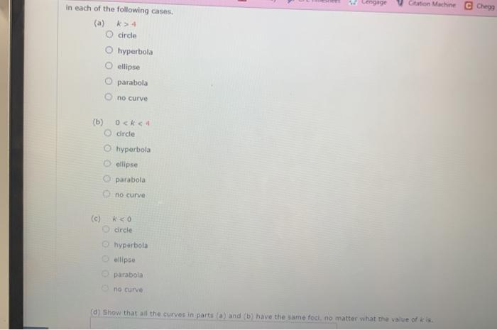 Solved 1 U Cengage Citation Machine C Chegg in each of the | Chegg.com