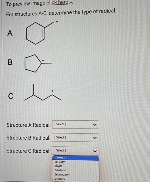 Solved To preview image click here ↓ For structures A−C, | Chegg.com