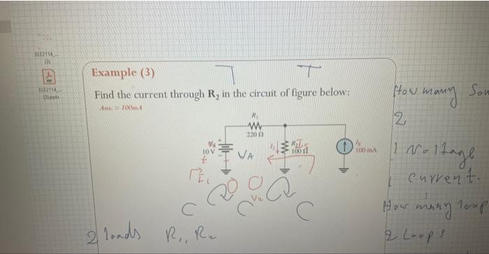 Solved Find the current through R2 in the circuit of figure | Chegg.com