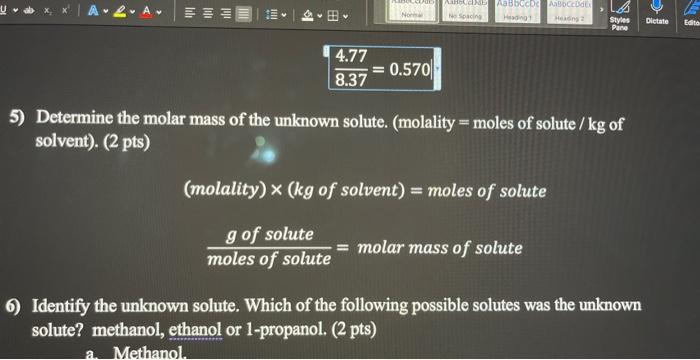 Solved 2) Plot the freezing point data. ( 8 pts) Plot each | Chegg.com