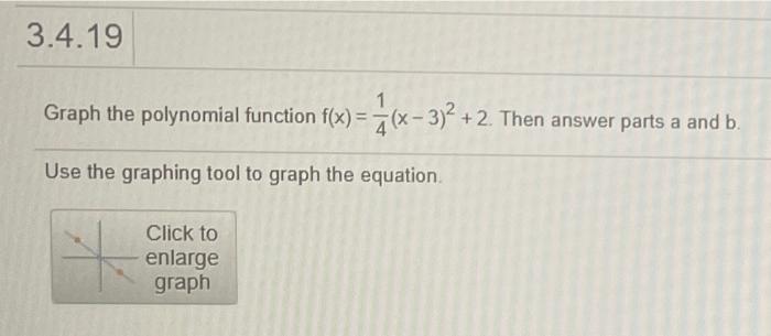 Solved 3.4.19 Graph the polynomial function f(x) = (x 3)2 | Chegg.com