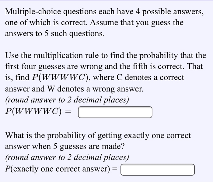 Solved Multiple-choice questions each have 4 possible | Chegg.com