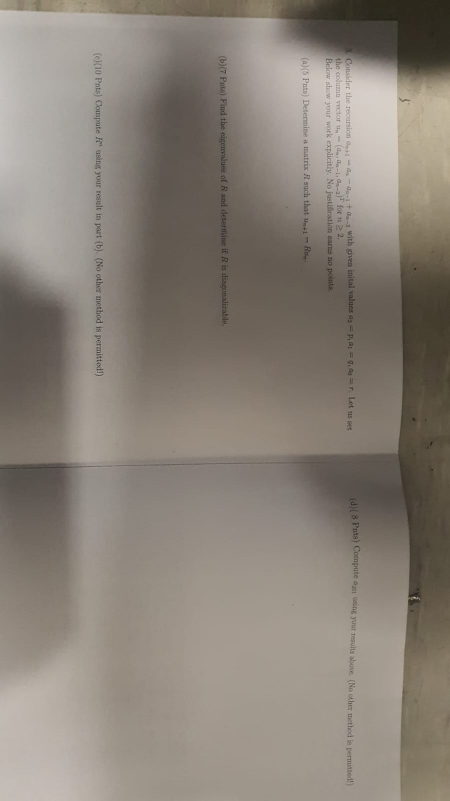 Solved Consider the recursion an+1=an-an-1+an-2 ﻿with given | Chegg.com