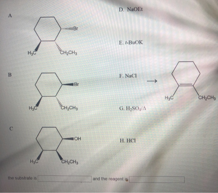 Solved Choose from the list of substrates and reagents below | Chegg.com
