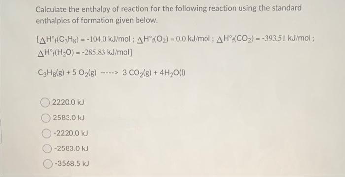 Solved Calculate the enthalpy of reaction for the following | Chegg.com