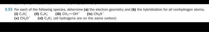 Solved 3.33 For each of the following species, determine (a) | Chegg.com