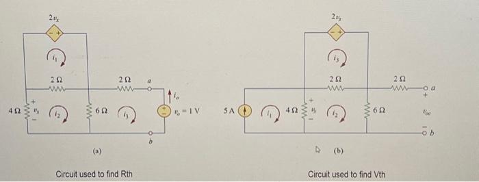 Solved Circuit used to find Rth Circuit used to find Vth | Chegg.com