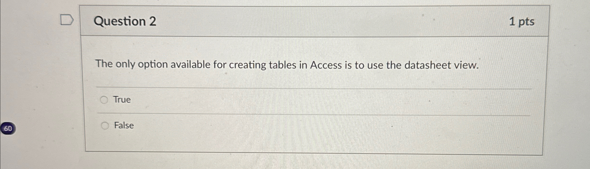Solved Question 21ptsThe only option available for creating | Chegg.com