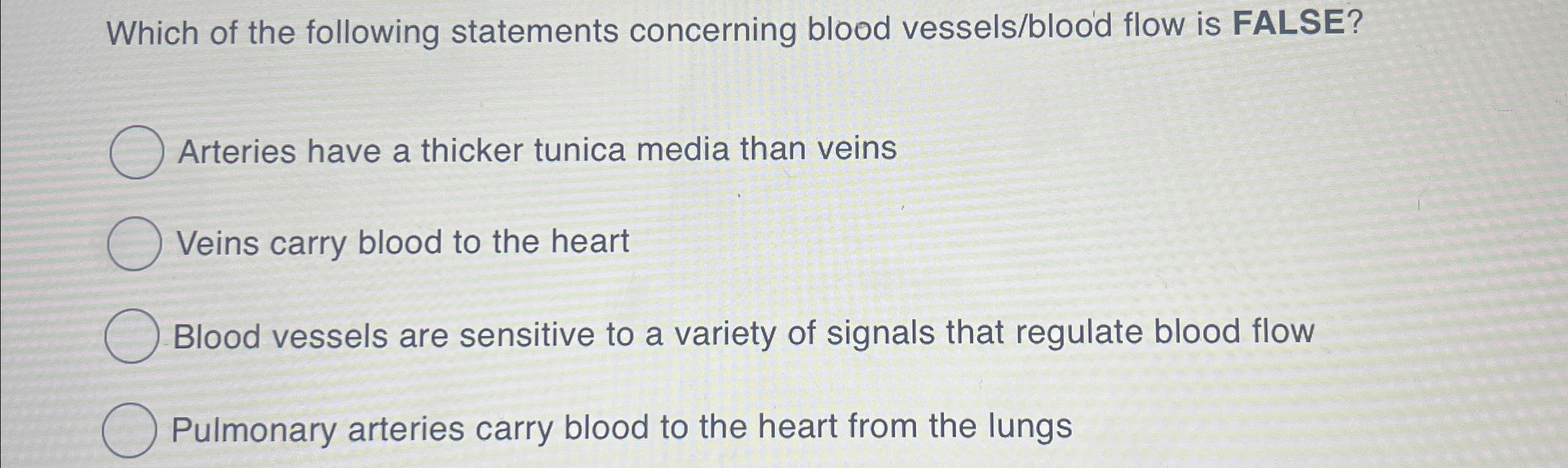 Solved Which of the following statements concerning blood | Chegg.com