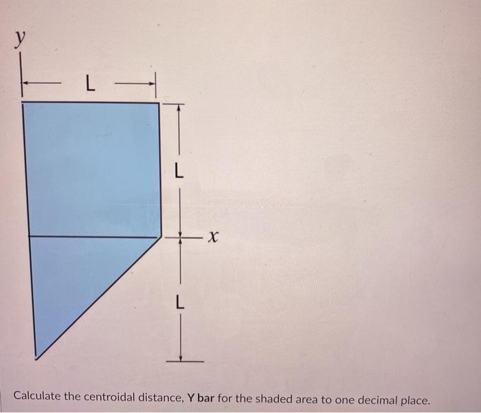 Solved Calculate the centroid distance, Y bar for the shaded | Chegg.com