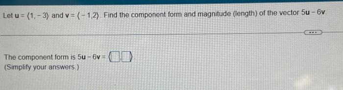 Solved Let \\( u=\\langle 1,-3\\rangle \\) and \\( | Chegg.com