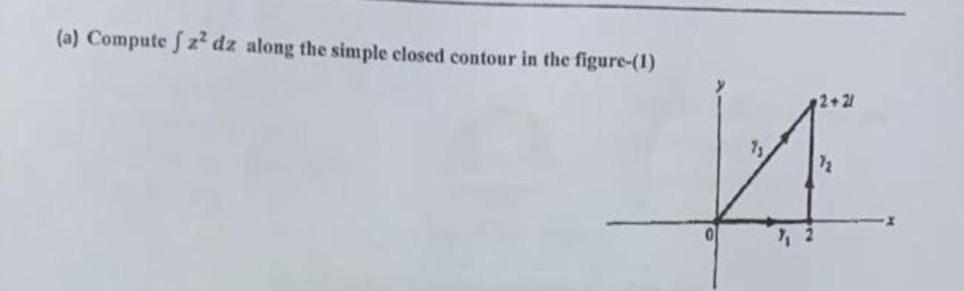 Solved (a) Compute ∫z2dz along the simple closed contour in | Chegg.com