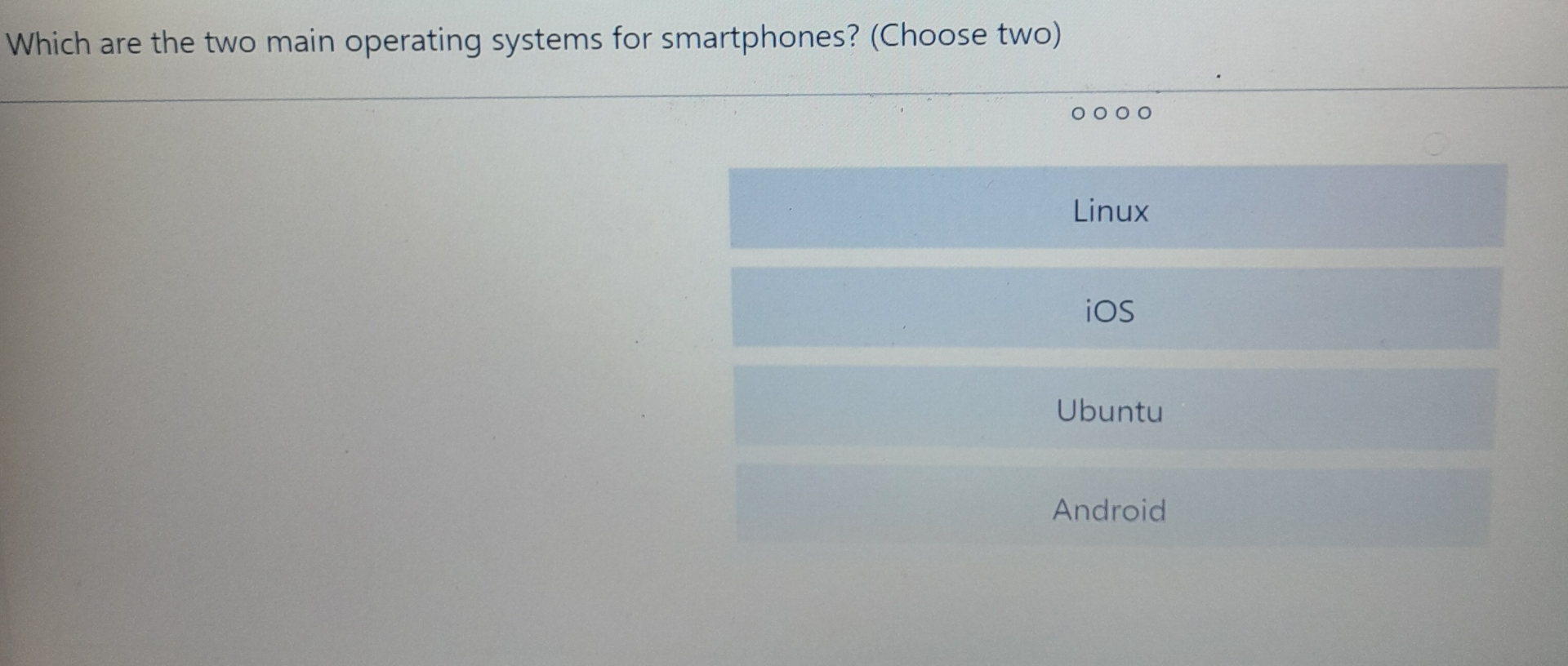 Solved Which are the two main operating systems for | Chegg.com