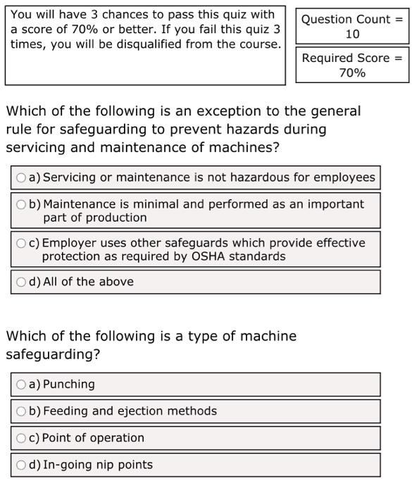 Solved You will have 3 chances to pass this quiz with a | Chegg.com