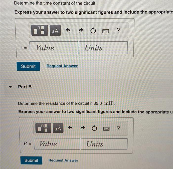Solved It takes 2.69 ms for the current in an LR circuit to | Chegg.com