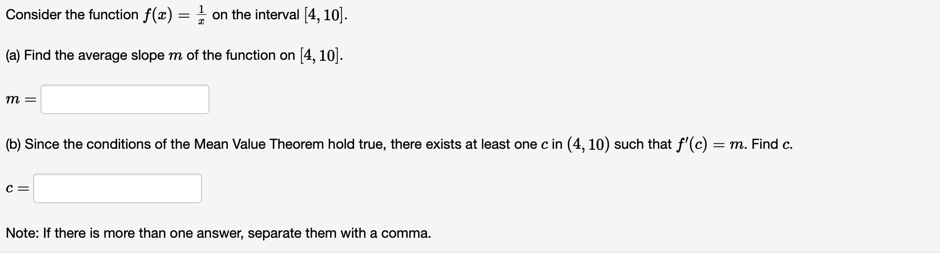 Solved Consider the function f(x)=1x ﻿on the interval | Chegg.com