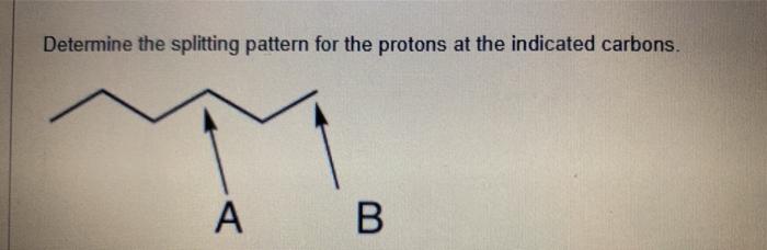 Solved Determine the splitting pattern for the protons at | Chegg.com