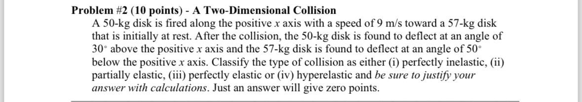Solved Problem #2 (10 ﻿points) - ﻿A Two-Dimensional | Chegg.com