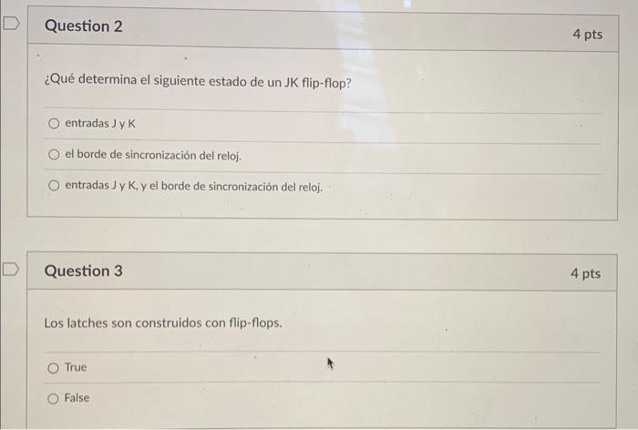 Solved question 2: What determines the next state of a flip | Chegg.com